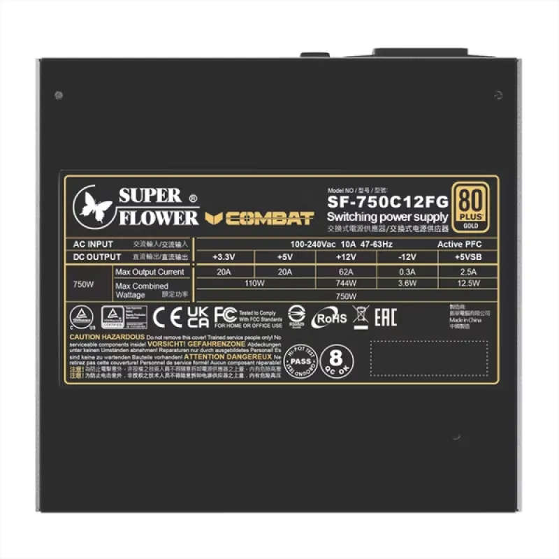 Super Flower Combat FG Gold 750W 主機電源 80 Plus Gold 金牌 - 550W-800W ...