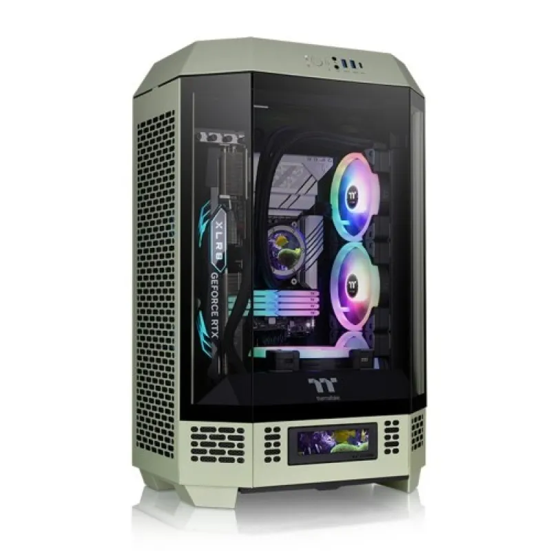 Thermaltake 曜越 The Tower 300 MATX 機箱【預裝2把140mm風扇】 - 抹茶綠色 - MATX 機箱 - 機箱 ...